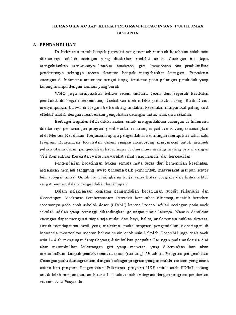 Kak Kecacingan | PDF