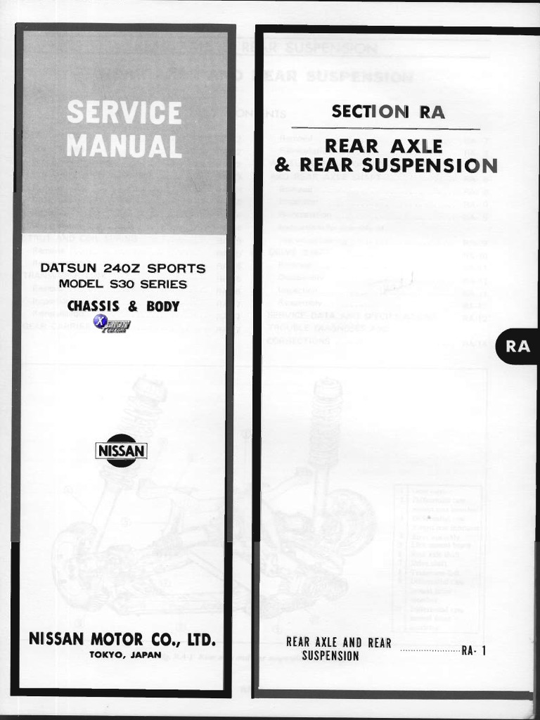 RA Rear Axle and Suspension | PDF