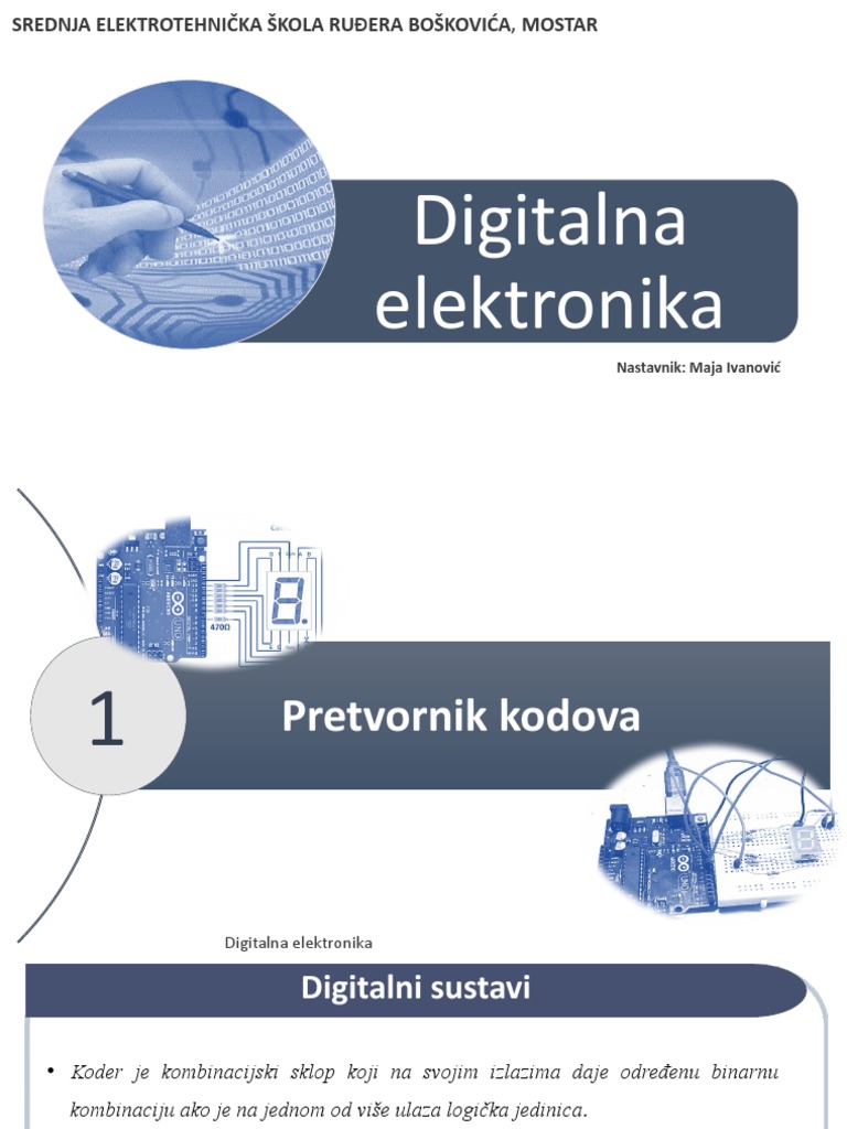 Digitalna Elektronika Pretvornik Kodova 1 | PDF