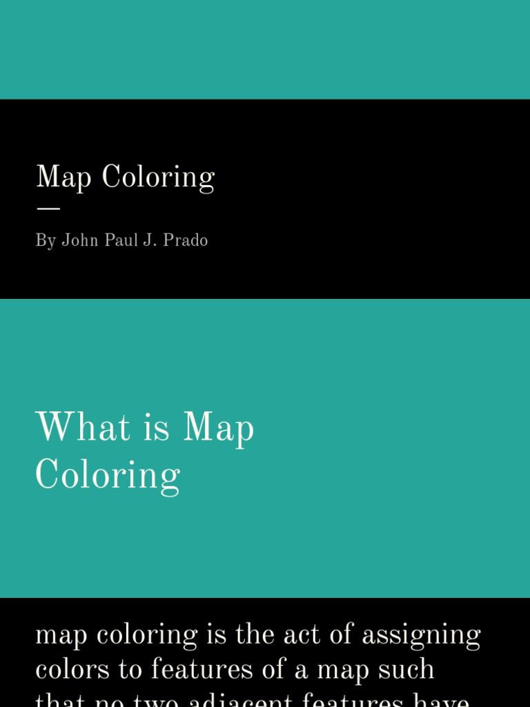 Map Coloring John Paul Prado | PDF | Vertex (Graph Theory) | Computational Problems
