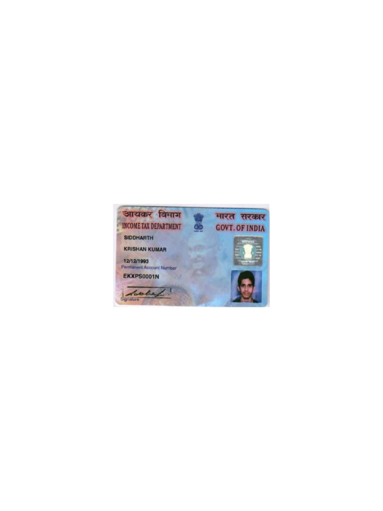 Pancard Sid | PDF