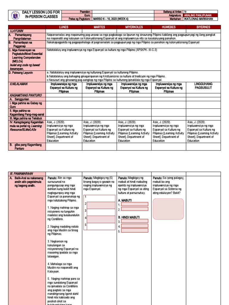 g5 q3w4 DLL AP (Melcs) | PDF