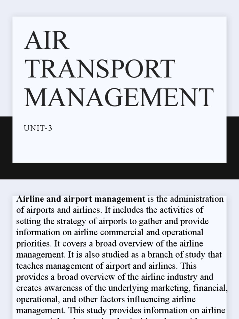 Unit 3 | PDF | Airlines | Airport