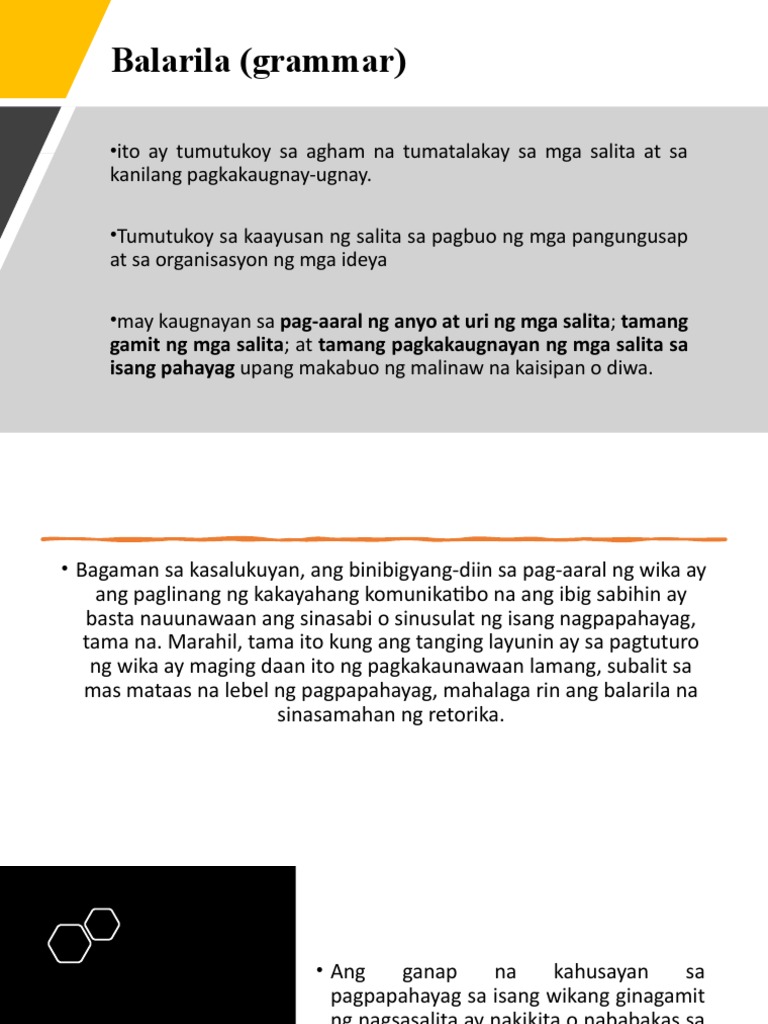 3 Balarila (Grammar) | PDF