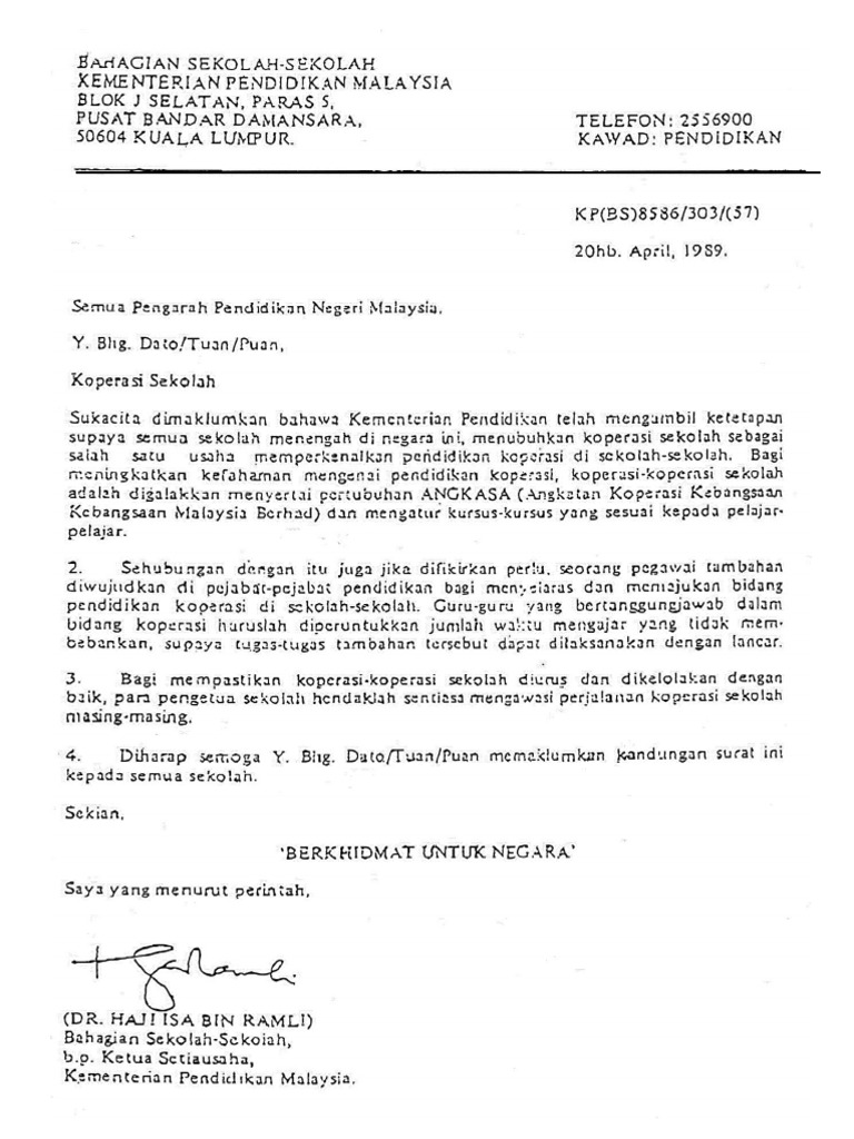 KP (BS) 8586-303 - (57) - 20 April 1989 Tubuh Koperasi-GabungANGKASA ...