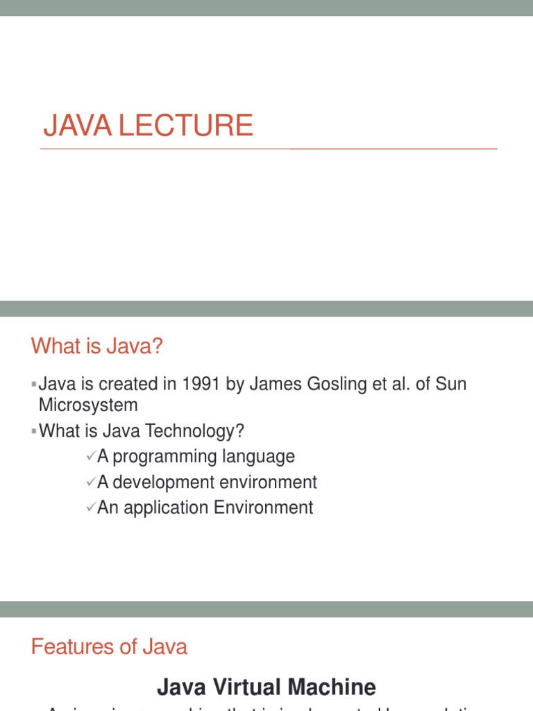 Java Lecture | PDF