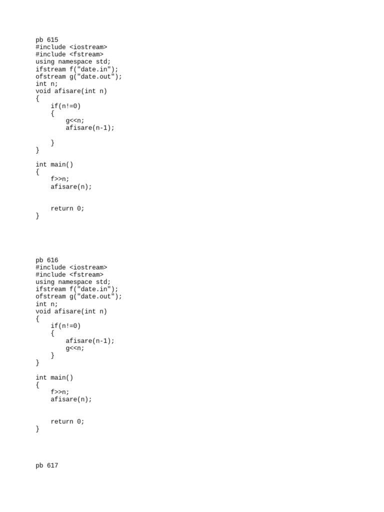 RECURSIVITATE | Download Free PDF | Namespace | Programming Paradigms