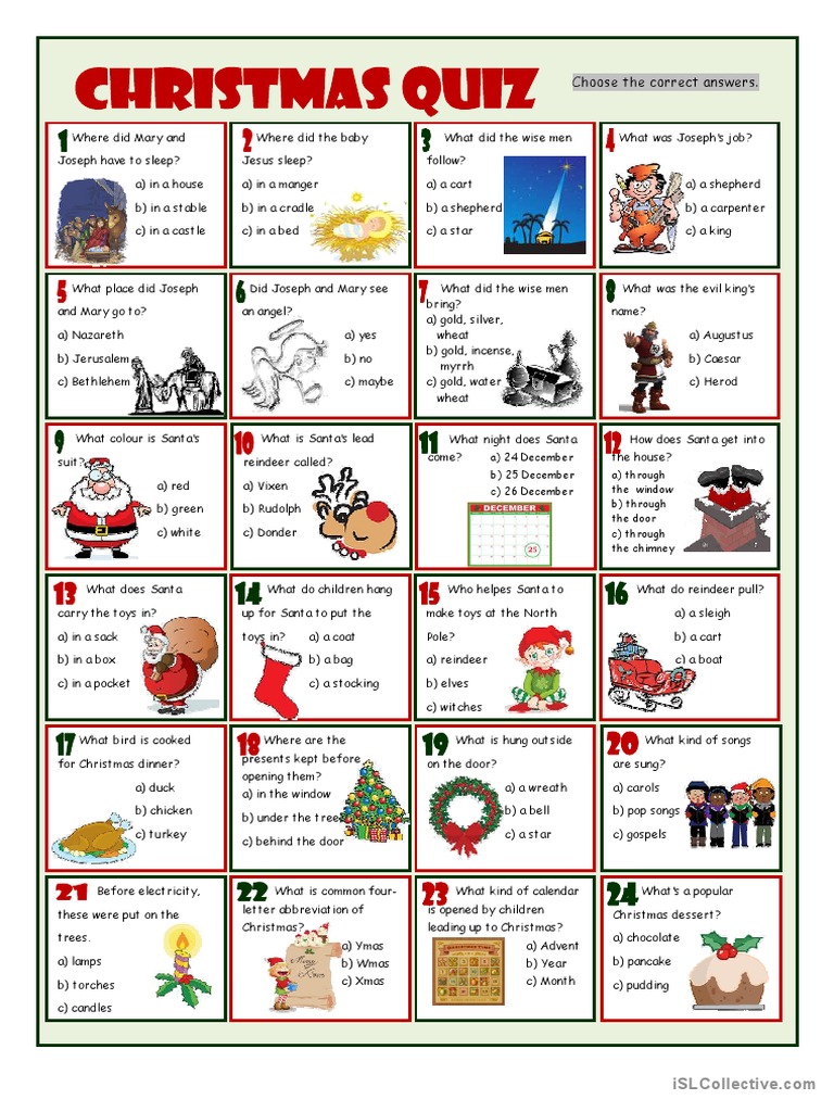 Christmas Quiz | PDF | Santa Claus | Christmas