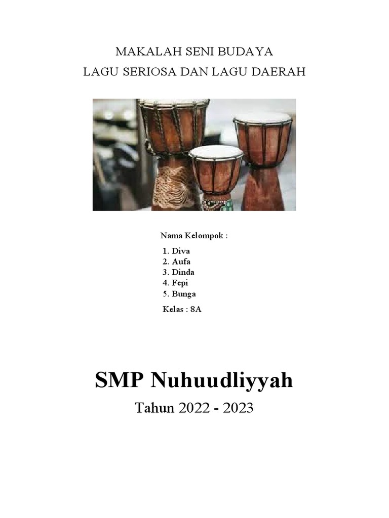 Ciri dan Contoh Lagu Seriosa serta Daerah | PDF