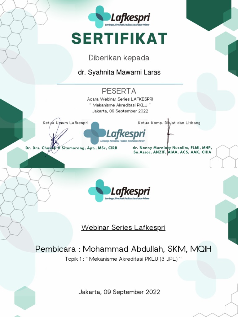 E Certificate - Topik 1 | PDF