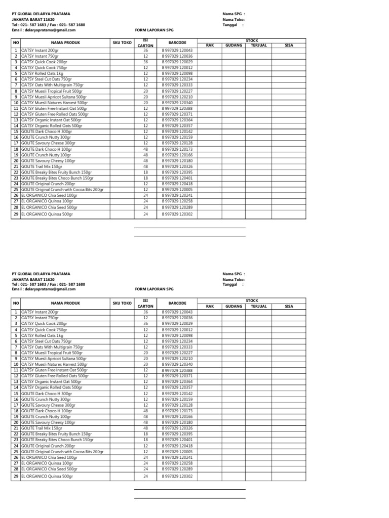 SPG Form | PDF | Vegan Cuisine | Food Industry
