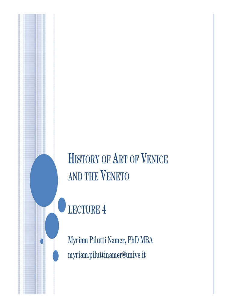 Art History of Venice and the Veneto | PDF