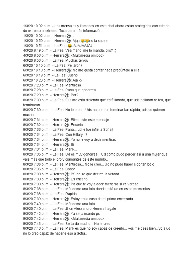 Chat de WhatsApp Con La Fea | PDF