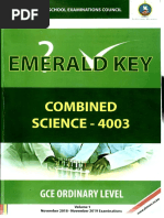 Zimsec Nov 2020 Combined Science Paper 1 | PDF
