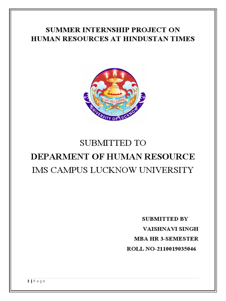 Internship Report As Human Resources Trainee | PDF