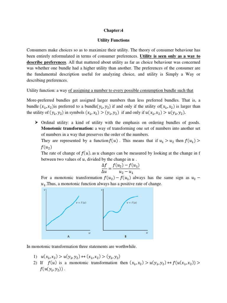 Chapter 4 Utility Functions | Download Free PDF | Utility | Function ...