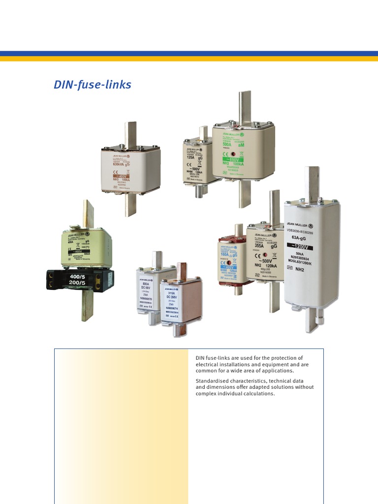 Jean Muller Fuse and Fuse Bases Specifications | PDF | Fuse (Electrical ...