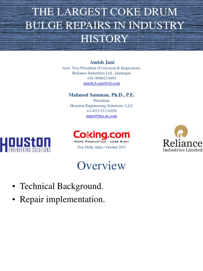 Coke Drum Repair Techniques | PDF | Fracture | Fatigue (Material)