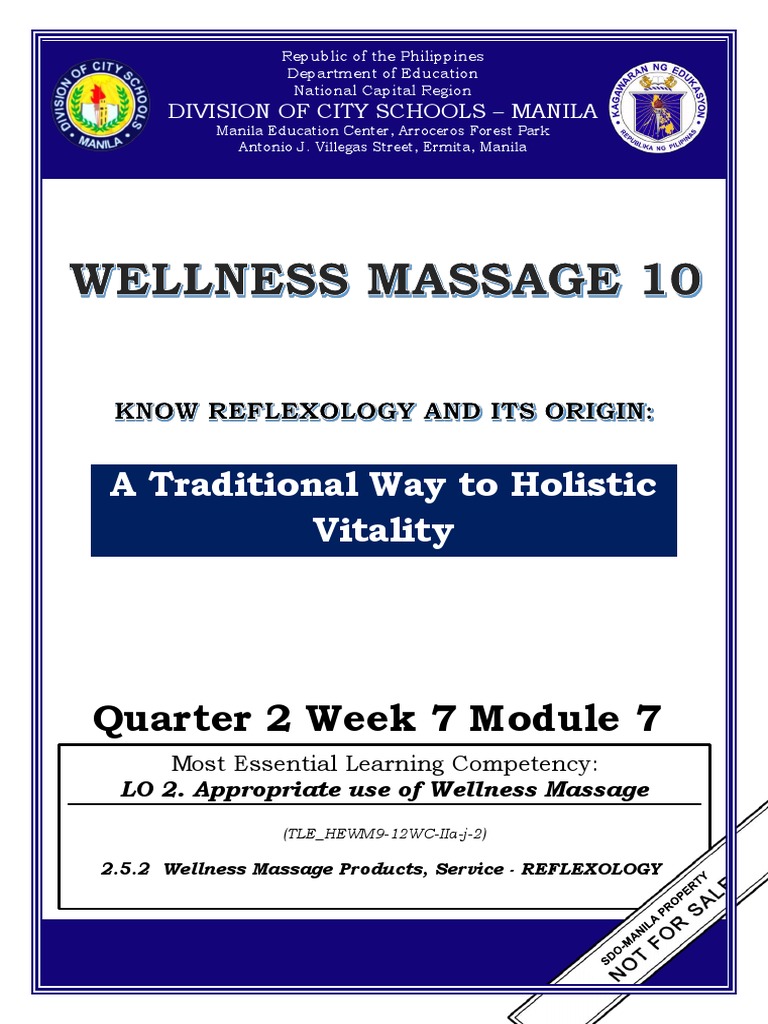 WELLNESS-MASSAGE-10 Q2 Mod7 Edited | PDF | Reflexology | Medicine