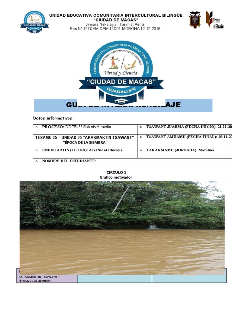 Abel-Guia de Interaprendizaje-Unidad 35-Circulo 1-2022-2023 | PDF | Ecuador | Agricultura