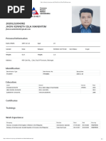 POEA E-REGISTRATION RESUME - Dmw.gov - PH - OnlineServices - Main - PrintResume - Aspx | PDF