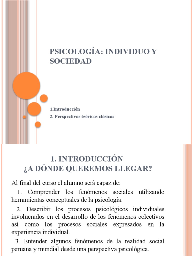 Introducción - Perspectivas Teóricas Clásicas | PDF | Sicología ...