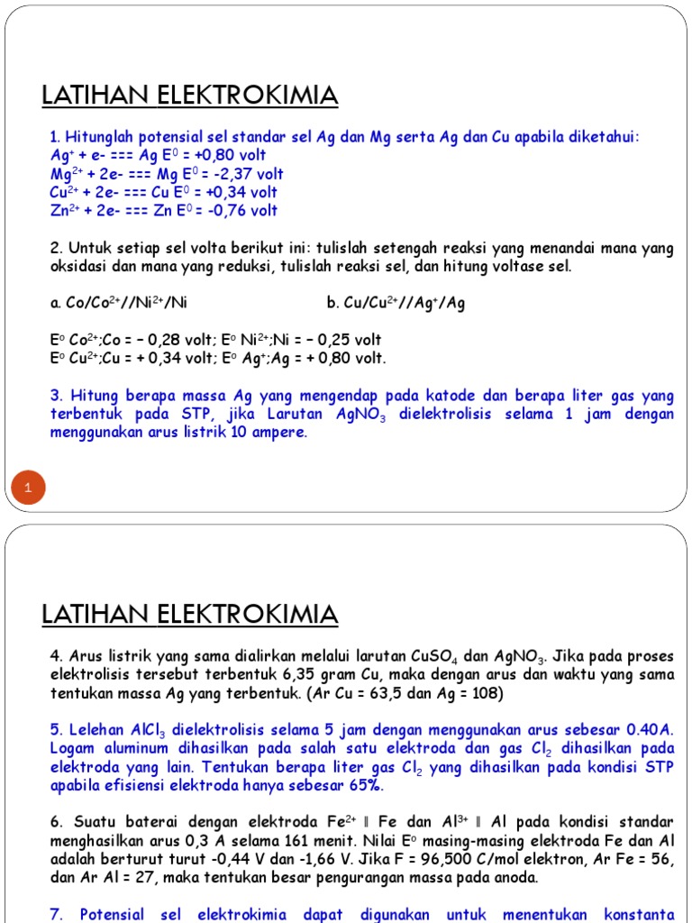 Elektrokimia | PDF | Sains & Matematika