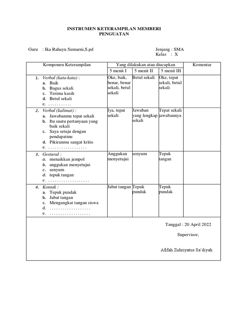 8 Instrumen Penilaian KDM | PDF