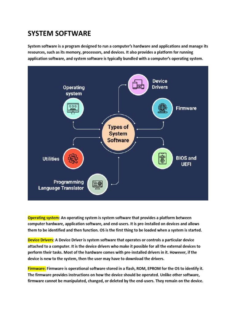 Essential System Software Explained | PDF | Operating System | Mac Os