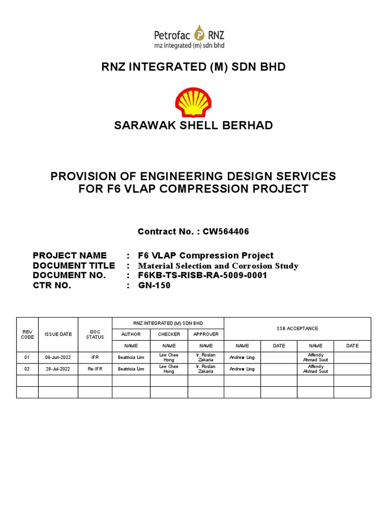 F6 VLAP Material Selection and Corrosion Study Rev 02 XX | PDF ...