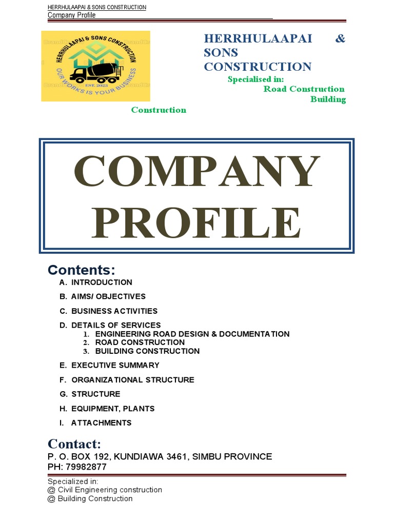 Company Profile | PDF | Civil Engineering | Engineering