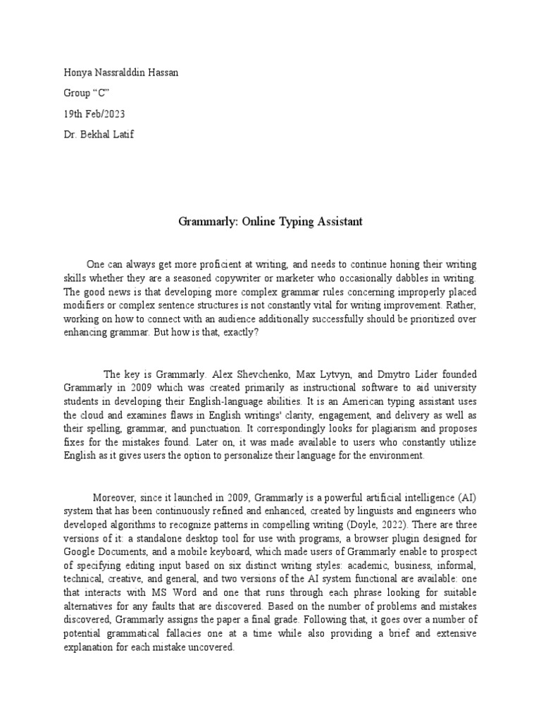 Grammarly | PDF | Comma | Artificial Intelligence