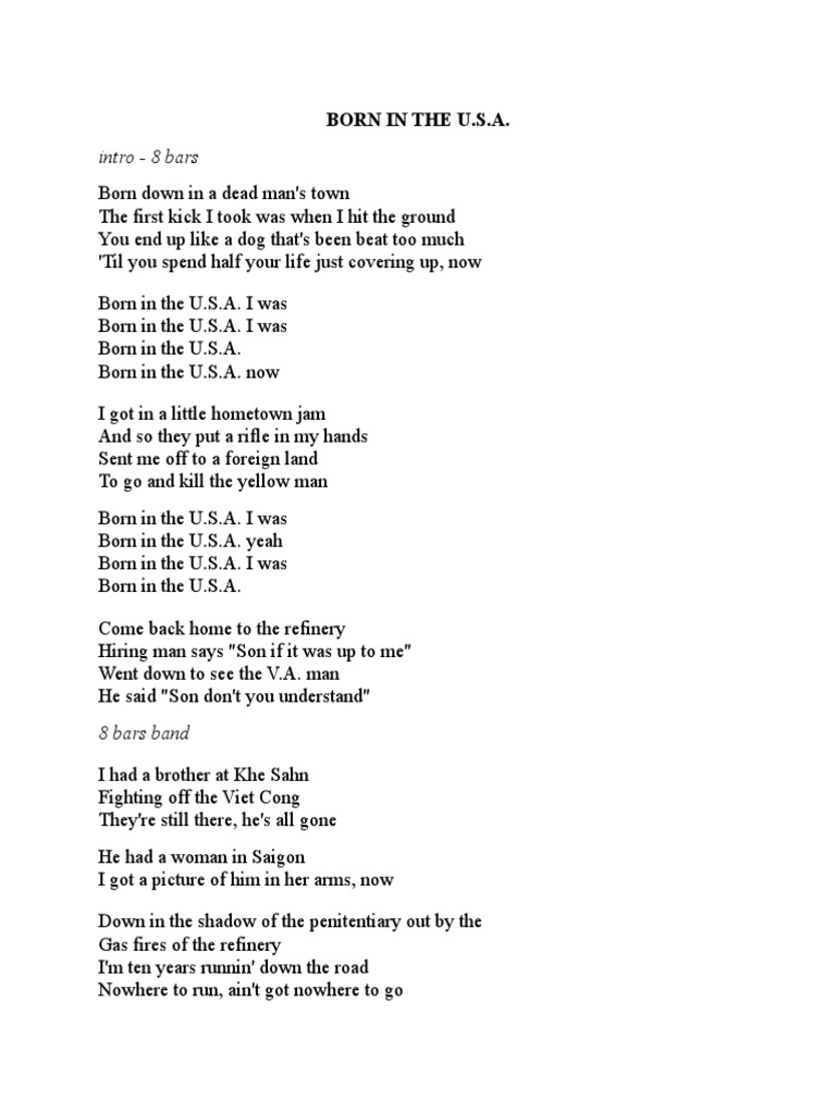 Born in The Usa | PDF | Art