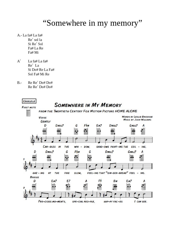 Somewhere in My Memory | PDF
