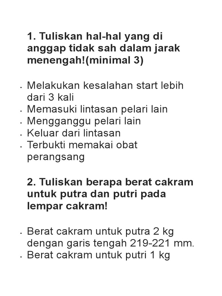 Teknik Atletik dan Kebugaran | PDF | Olahraga & Rekreasi | Kesehatan ...