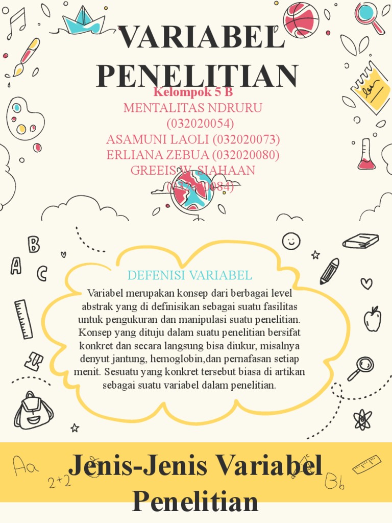 Jenis dan Definisi Variabel Penelitian | PDF