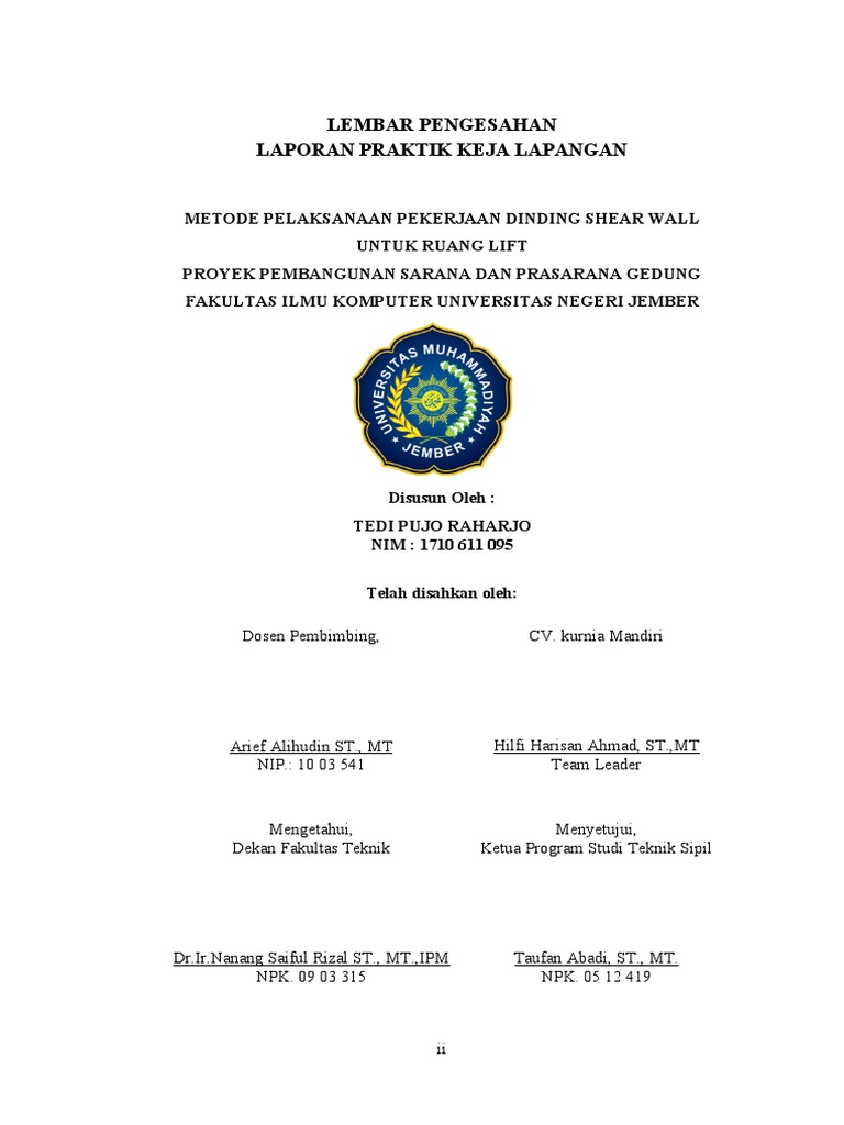 Lembar Pengesahan PKL | PDF