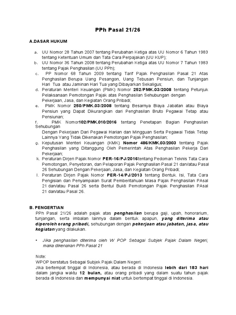 Modul PPH Pasal 21 | PDF