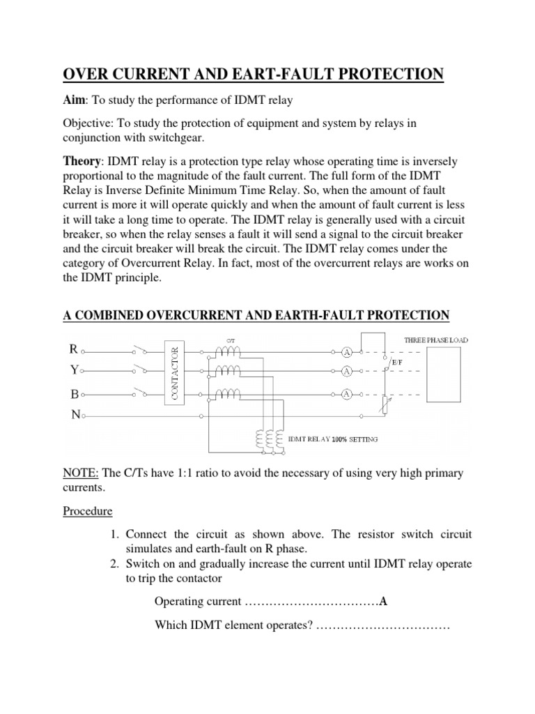 Overcurrent Protection Relay | PDF | Relay | Electrical Equipment