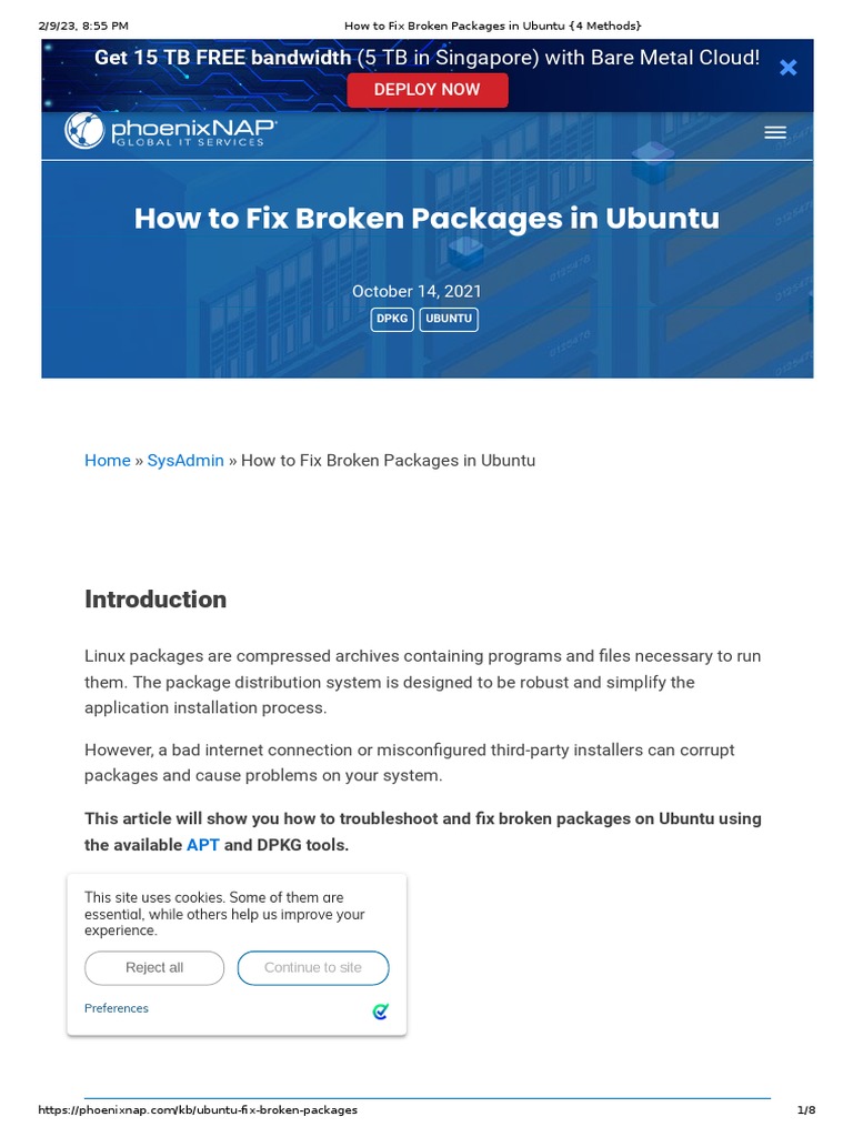 How To Fix Broken Packages in Ubuntu (4 Methods) | PDF | Utility Software | Computing