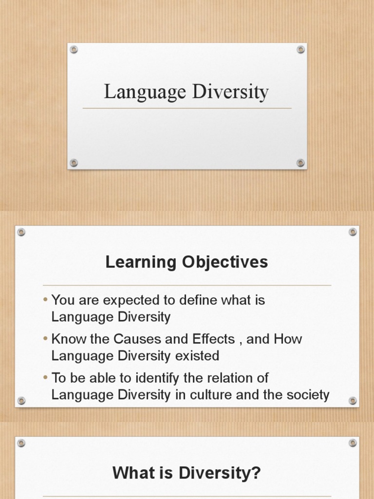 Language Diversity | PDF | Communication | Psychology