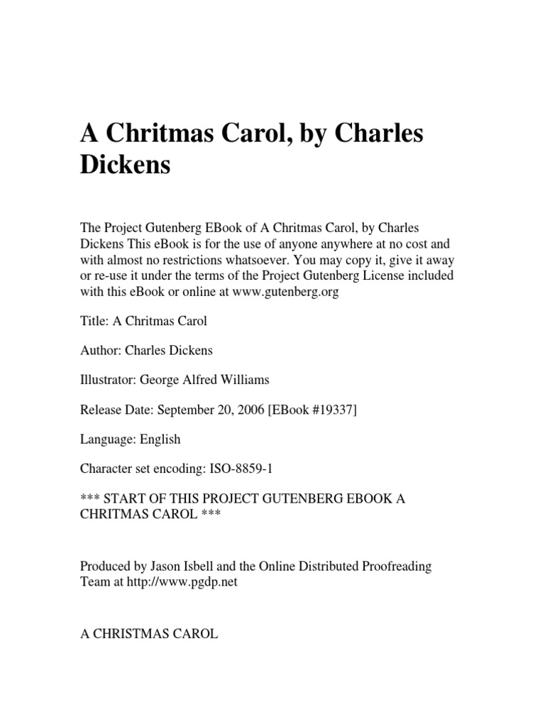 A Christmas Carol by Charles Dickens | PDF