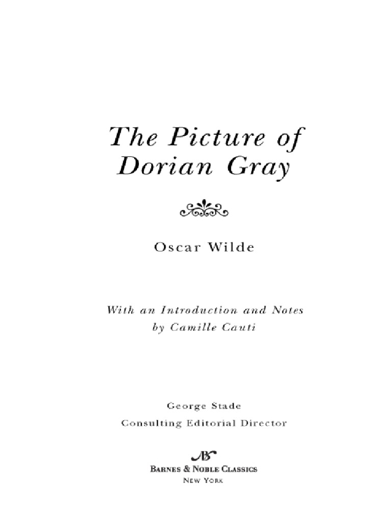 The Picture of Dorian Gray - (A Novel) (Oscar Wilde, Camille Cauti) | Download Free PDF | Oscar ...