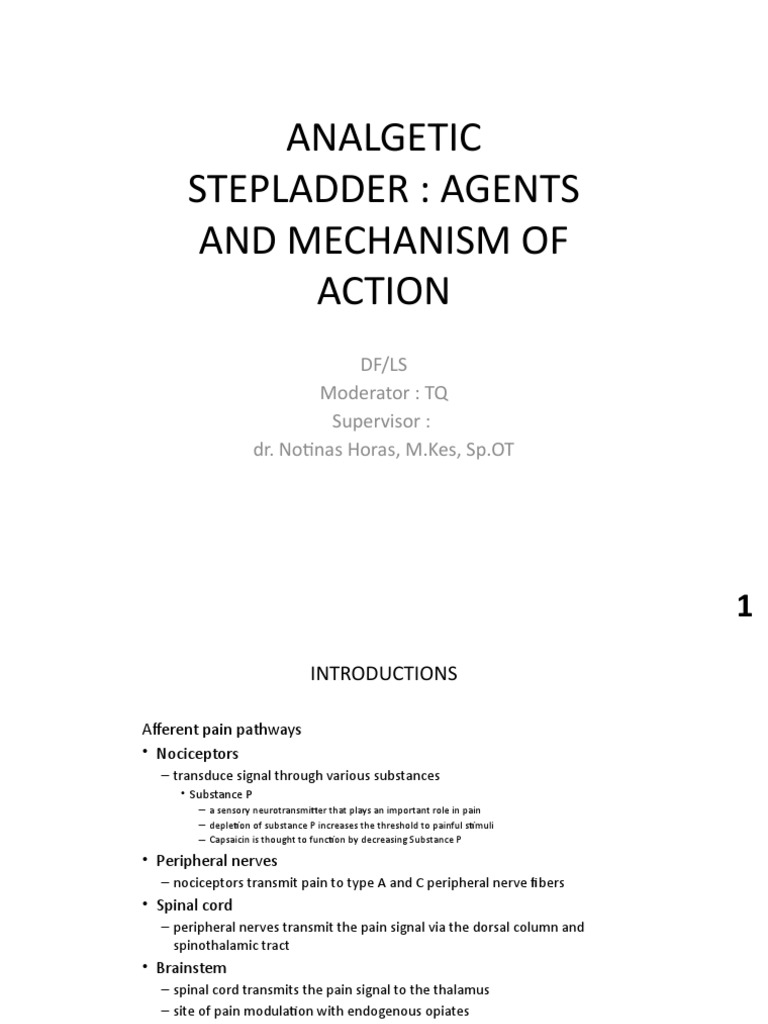 Analgetic Ladder and Mechanisms | PDF | Analgesic | Nonsteroidal Anti ...