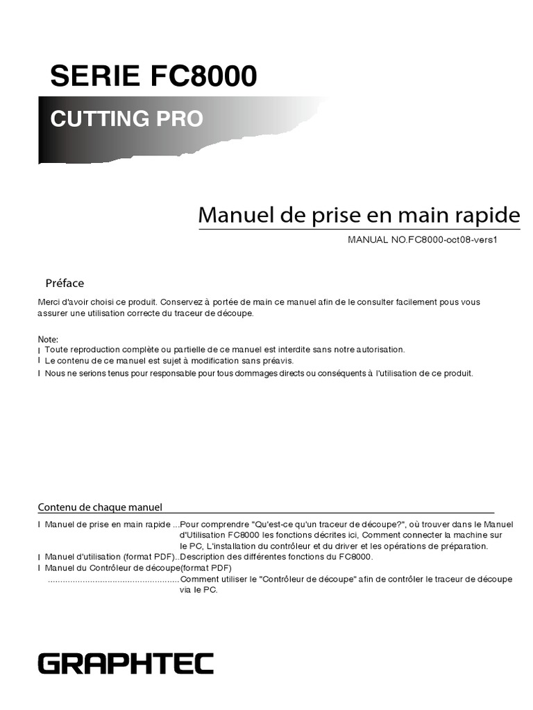 Guide Rapide FC8000 Francais v1 | PDF | Microsoft Windows | USB