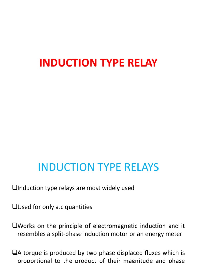Induction Type Relay | PDF | Electromagnetic Induction | Relay