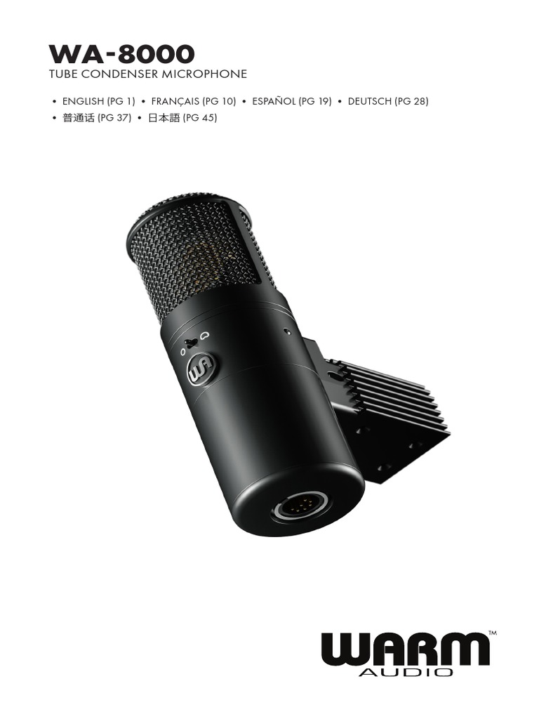 2021 WA 8000 Manual | PDF | Microphone | Vacuum Tube