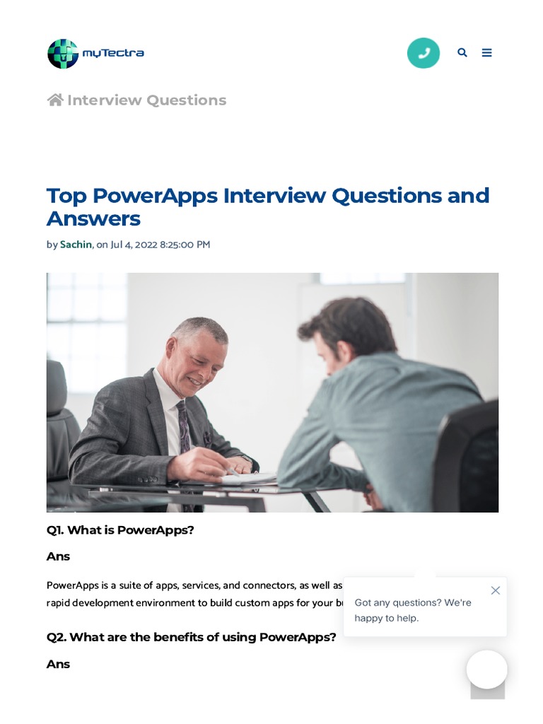 Top PowerApps Interview Questions and Answers | PDF | Mobile App ...