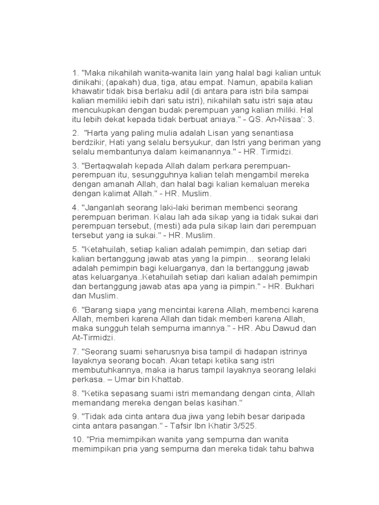 Kata Mutiara Nasehat Perkawinan | PDF