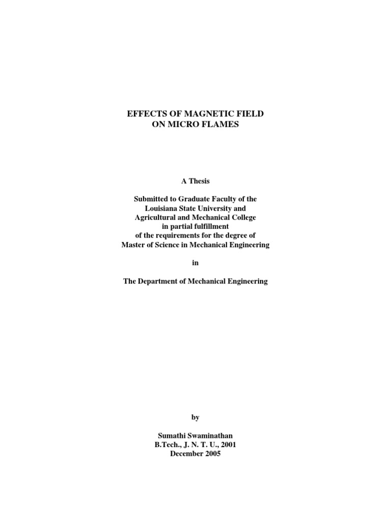 Effects of Magnetic Field On Micro Flame | PDF | Magnetism | Combustion